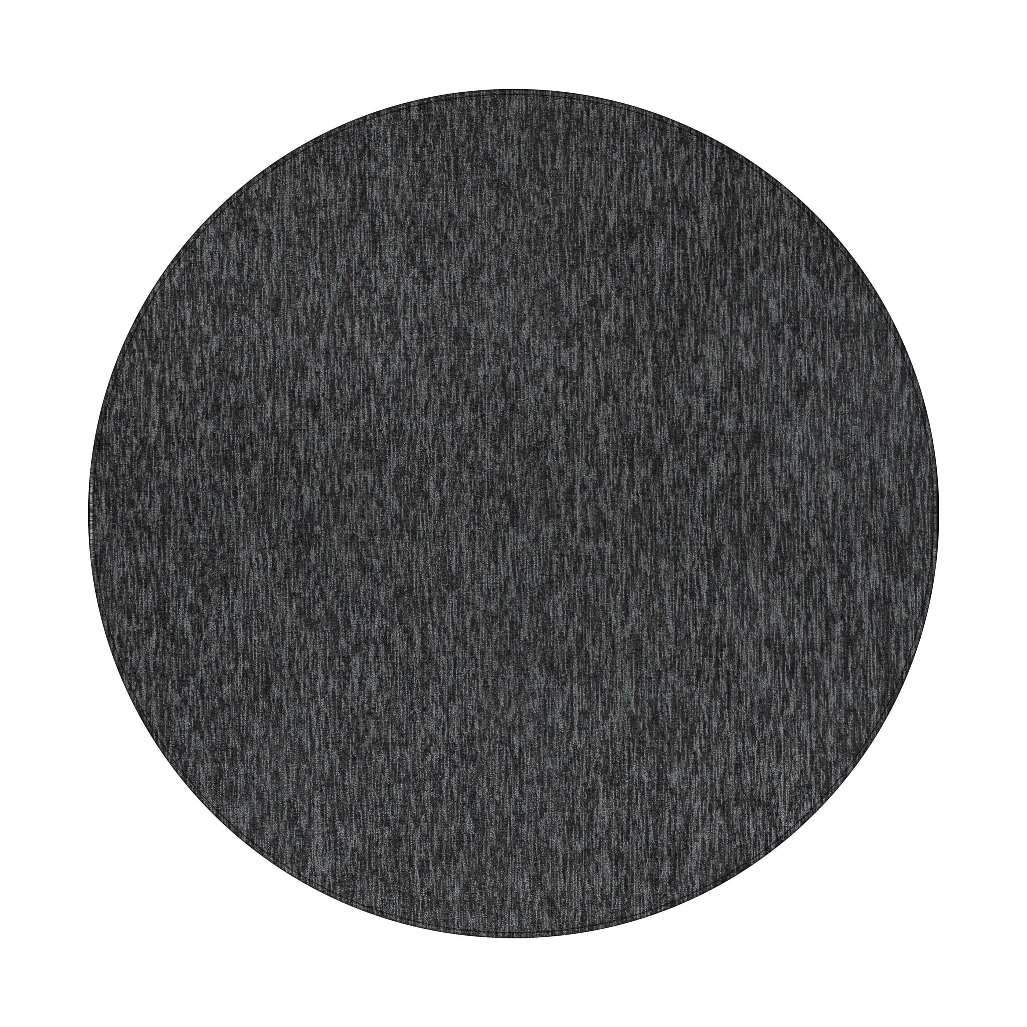Round carpet, short pile, flat-weave, mottled loop carpet for the livi